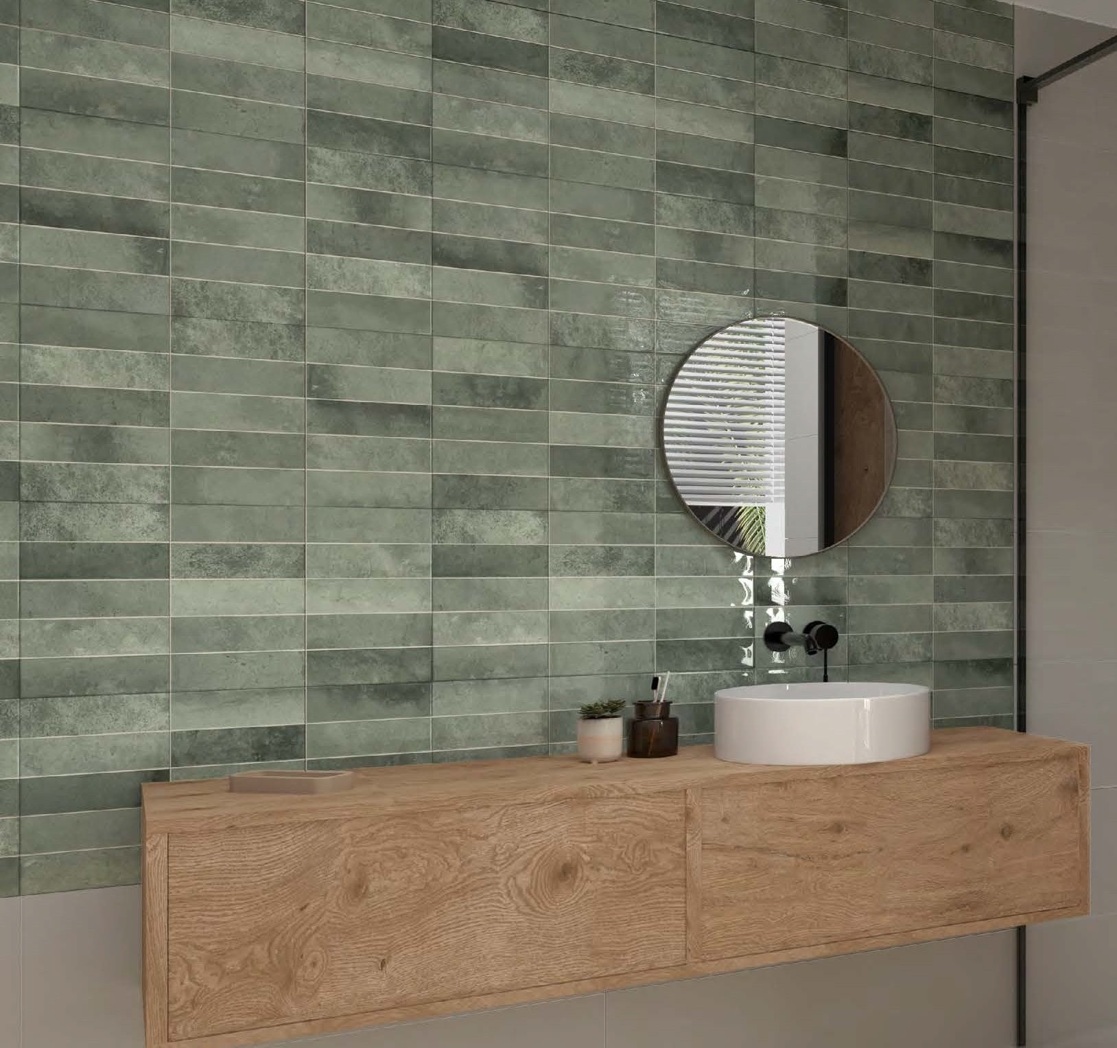 Carrelage Effet Zellige Pre Ponto Green 31,6x60 cm de Prissmacer – Ceramisa